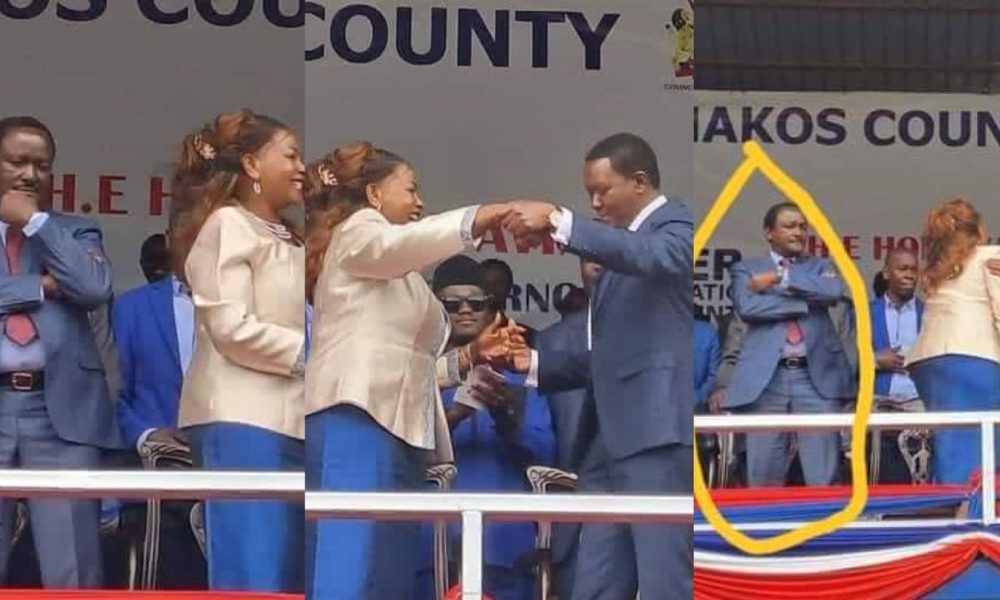(Photos) Kalonzo Reacts as Wavinya Ndeti Hugs Outgoing Machakos ...